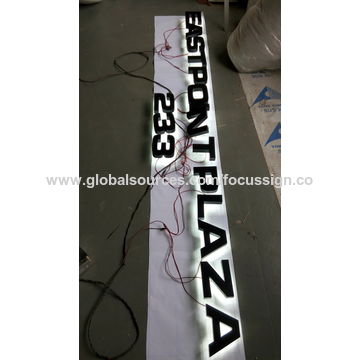 China Street plaza direction sign painted finish halo led channel ...
