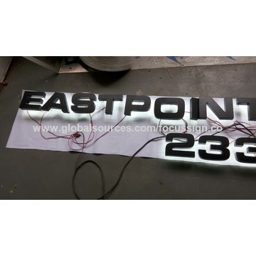 China Street plaza direction sign painted finish halo led channel ...