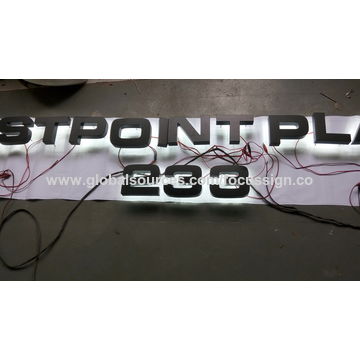 China Street plaza direction sign painted finish halo led channel ...