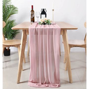 China Chiffon Table Overlay Blush Pink Chiffon Table Runner Silky ...