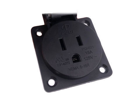 Panel mount Nema 5-15R receptacle waterproof socket outlet, Panel mount NEMA 5-15R Nema 5-15R ...