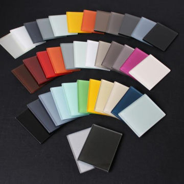 China Colored ultra clear beige color back building painted glass for ...