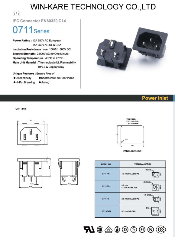 China IEC connetor EN 60320 C14 medical socket on Global Sources,High ...
