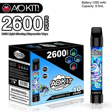 China 2600Puffs Aokit Lux Custom Vaporizer Pen Glowing Vape With ...