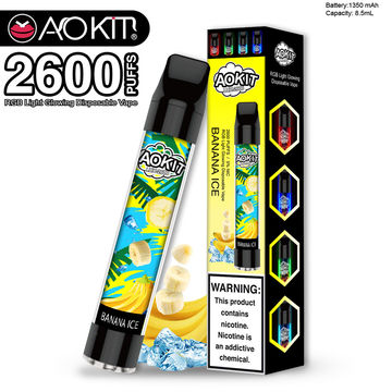 China 2600Puffs Aokit Lux Custom Vaporizer Pen Glowing Vape With ...