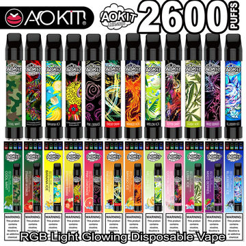 China 2600Puffs Aokit Lux Custom Vaporizer Pen Glowing Vape With ...