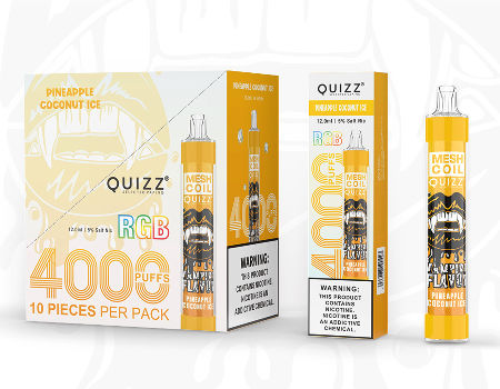 China Quizz Disposable Vape with 4000 Puffs 12ml Pre-Fill E-Juice RGB ...