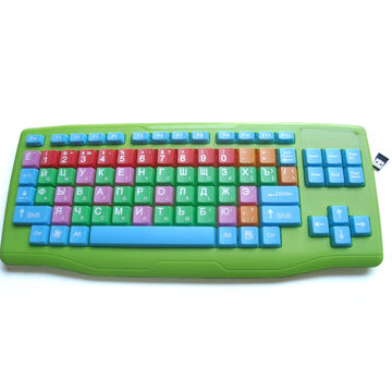 China 2.4G Wireless Kids keyboard Children's cartoon colorful Mini ...