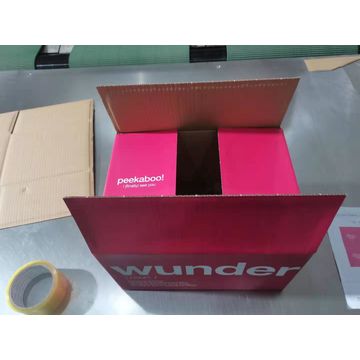 China Food packaging boxes,RSC boxes in light pink with custom logo fro ...