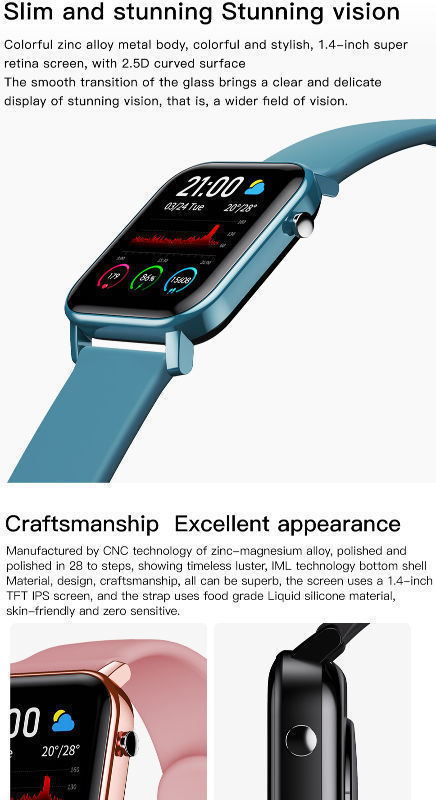 SN87 BT5.0 1.3' smartwatch Alloy body IML back case IP68 waterproof ...