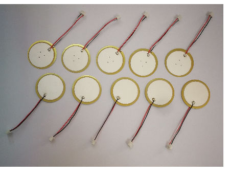 China KD 27mm Prewired Piezo Discs, double side 2.8kHz Buzzer element, for audio indicators ...