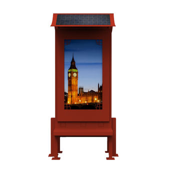 China Solar powered advertising display 43 inch light kiosk with ...