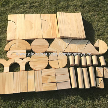 China High quality non-toxic wooden giant building blocks for outdoor ...