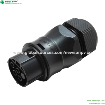 China IP67 AC 5C Connector Max.40A(6sqmm) rated current cable cross ...