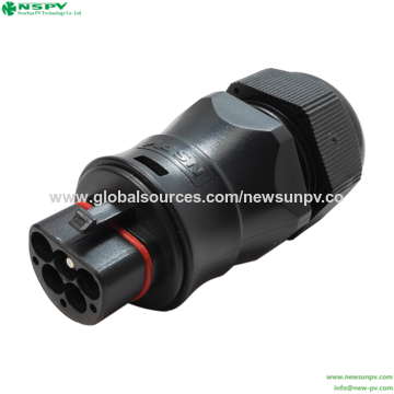 China IP67 AC 5C Connector Max.40A(6sqmm) rated current cable cross ...