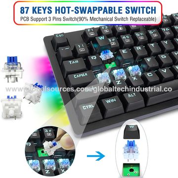 China Newly-Designed 89-Key Dual-mode RGB Bluetooth Mechanical Keyboard ...