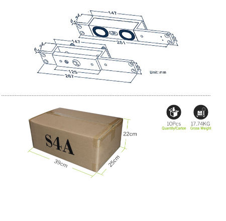 2600 Lbs Holding Force Shear Maglock Fail-Safe Concealed Electric ...