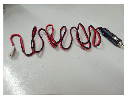 Icom Power cable 14 GA 1.9 meters Red/Black Cigarette lighter connector ...