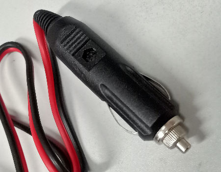 Icom Power cable 14 GA 1.9 meters Red/Black Cigarette lighter connector ...