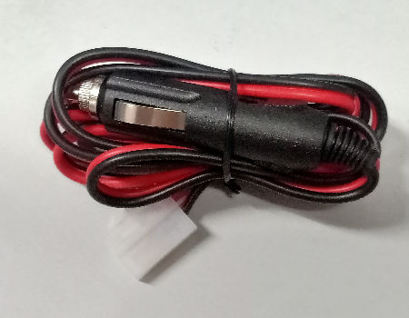Icom Power cable 14 GA 1.9 meters Red/Black Cigarette lighter connector ...