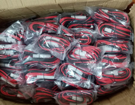 Icom Power cable 14 GA 1.9 meters Red/Black Cigarette lighter connector ...