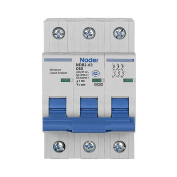 China 3P MCB Miniature Circuit Breaker for Low Voltage with CE, TUV & UL Certified NDB2-63 C63 ...