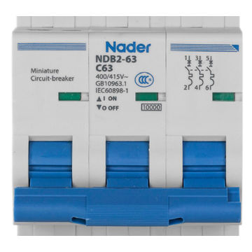 China 3P MCB Miniature Circuit Breaker for Low Voltage with CE, TUV & UL Certified NDB2-63 C63 ...