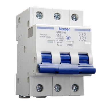 China 3P MCB Miniature Circuit Breaker for Low Voltage with CE, TUV & UL Certified NDB2-63 C63 ...