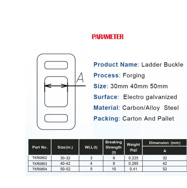 China 50mm 5000kg Zinc Plated Forged One Way Lashing Buckle on Global ...