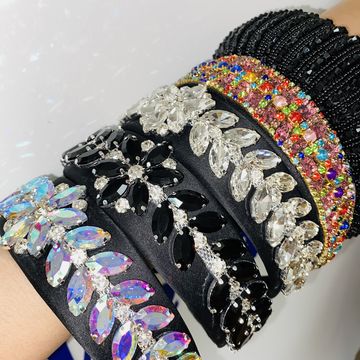 China Full Diamond Hairband Popular Thicken Padded Hair bands Luxury ...