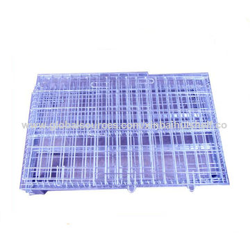 China Stackable Folded Galvanized Steel Welded Wire Mesh Container with ...