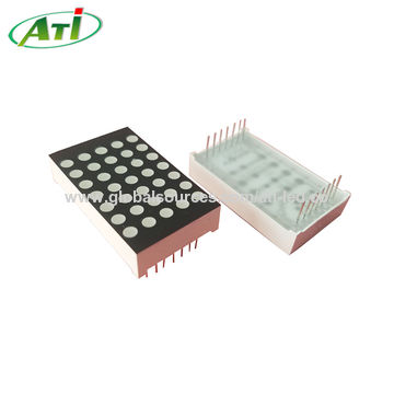 China Mini 16x16 dot matrix led display red color smd led matrix on ...