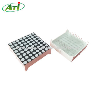China Mini 16x16 dot matrix led display red color smd led matrix on ...