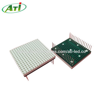China Mini 16x16 dot matrix led display red color smd led matrix on ...