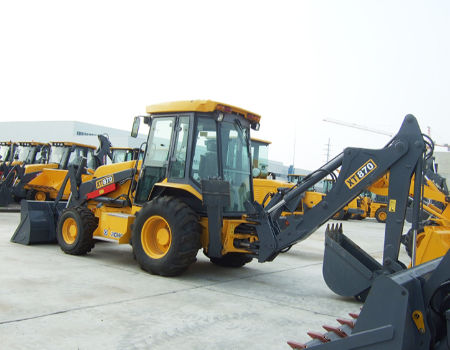 China 2.5 ton mini backhoe loader XT870 back hoe tractor excavator for ...