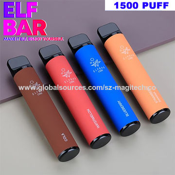 China Elf Bar 1500 puffs Vape 550mah 800 Puffs 20% Nicotine Salts ...