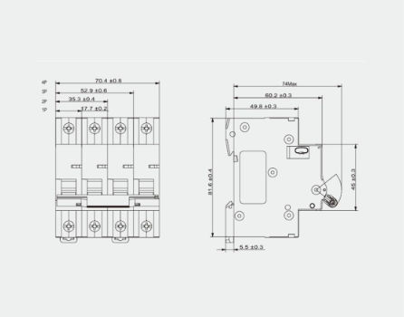 China 3P MCB Miniature Circuit Breaker for Low Voltage with CE, TUV & UL Certified NDB1-63 C63 ...