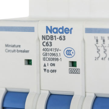 China 3P MCB Miniature Circuit Breaker for Low Voltage with CE, TUV & UL Certified NDB1-63 C63 ...