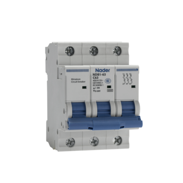China 3P MCB Miniature Circuit Breaker for Low Voltage with CE, TUV & UL Certified NDB1-63 C63 ...