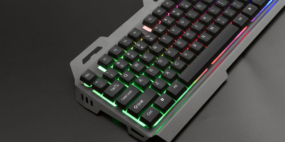 China Lower factory Price g21b LED light Gaming keyboard with phone ...