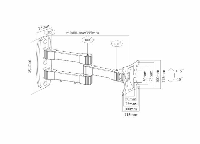 For home-use small mount TV wall mount 27 inch, Screen Mount TV Mount ...