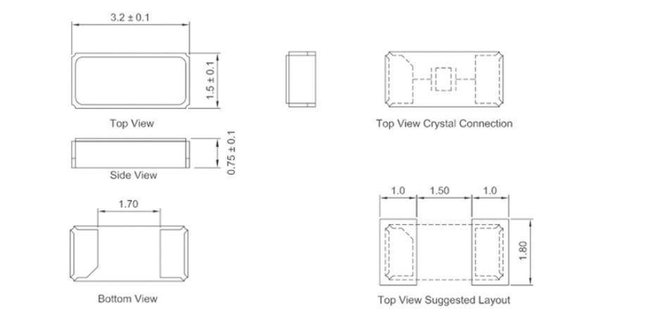 China SMD Tuning Fork Crystal with 3215 32.768K 12.5pF Watch Crystal Resonator on Global Sources ...
