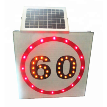 China Diameter 600 mm aluminum solar led speed limit traffic signs with ...