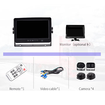 China 4 channels camera input around view heavy duty vehicle 7inch bus ...