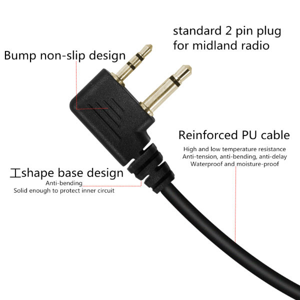 Two Way Radio Earpiece Transparent Security Earphone Concealed Headset ...