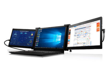 China Tri screen laptop of 13.3 inch dual LCD monitor portable FHD ...