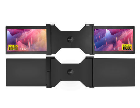 China Portable Tri-screen monitor extended laptop mobile workstation ...