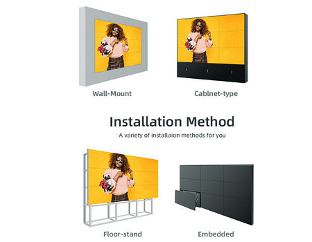 China 55inch 3x3 ultra narrow bezel mount video monitor multi tv ...