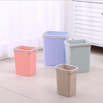 China Plastic Push-Button Garbage Can Desktop Trash Can Recycled Waste ...