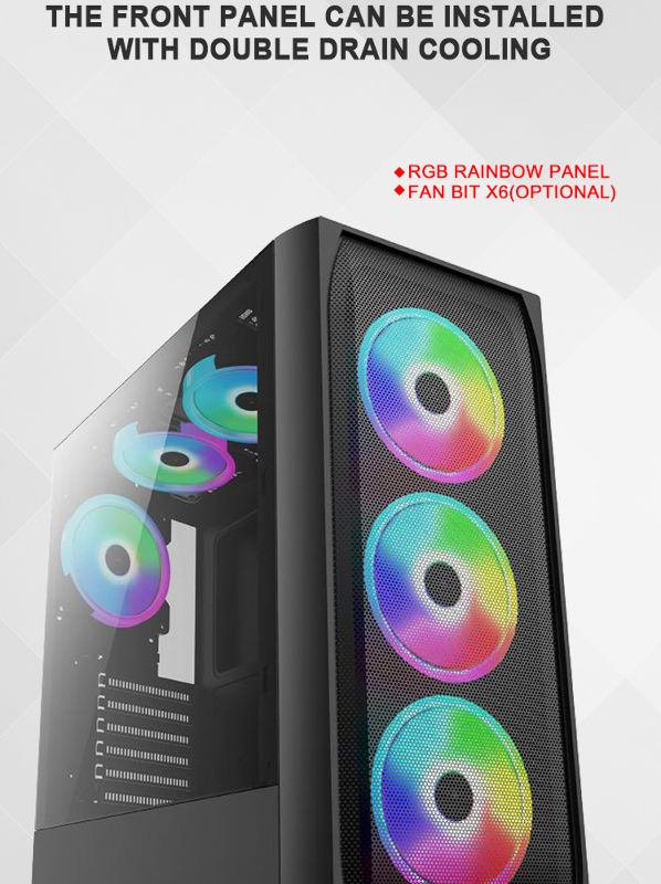 China Front plastic panel atx horizontal full tower computer case on ...